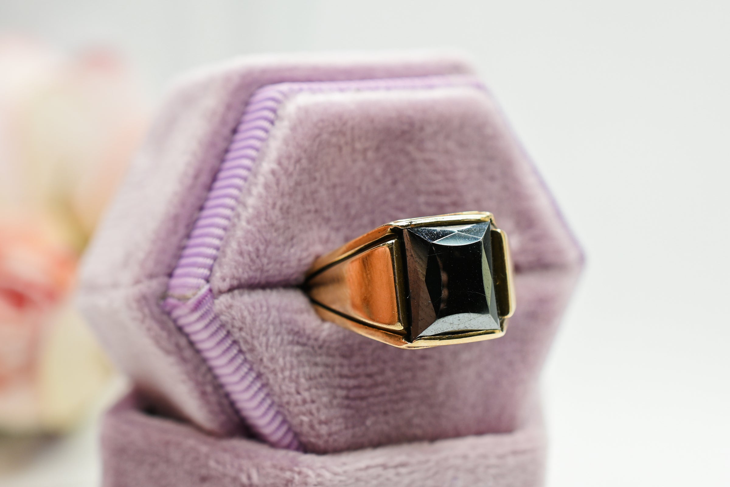 hematite signet ring