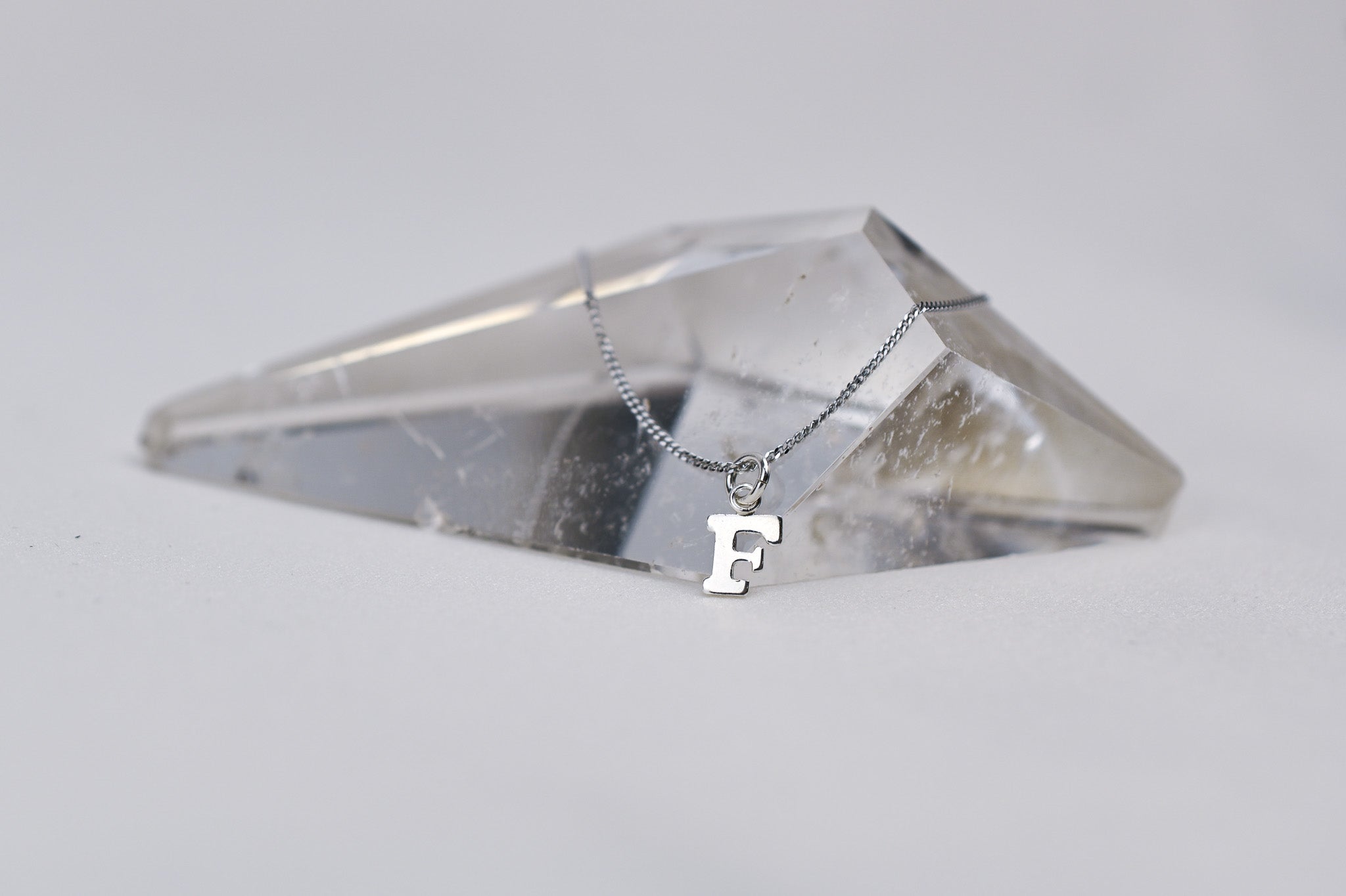 F - Silver Block Monogram | FLUX and STONE JEWELRY