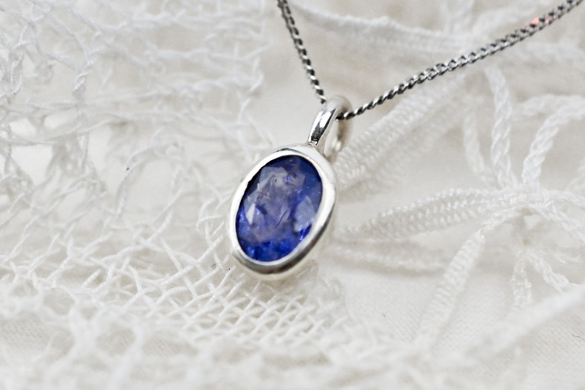Tanzanite Oval Wild At Birth Necklace | FLUX and STONE JEWELRY