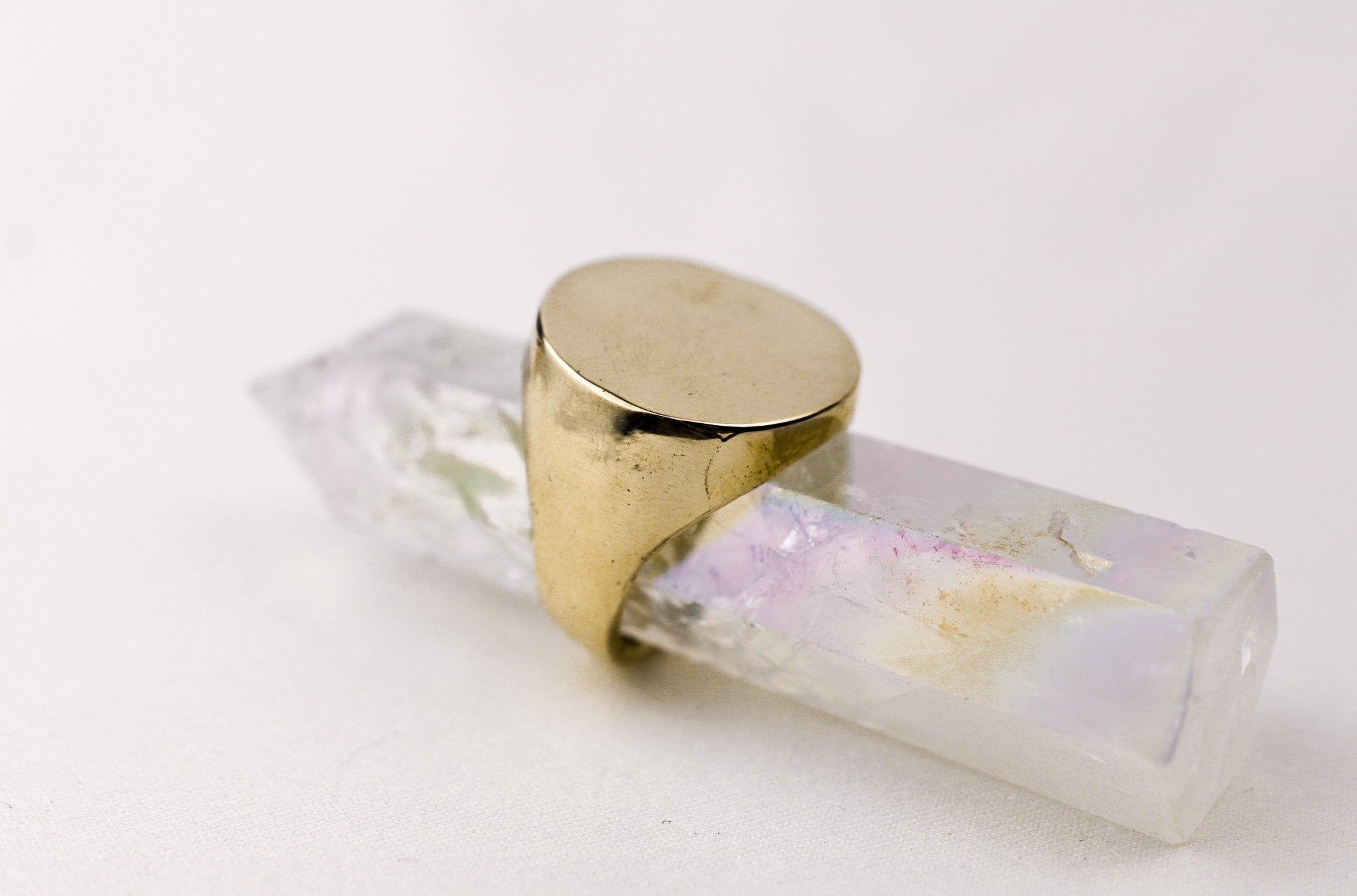 Blank Large Bronze Cast Signet Ring | FLUX and STONE JEWELRY