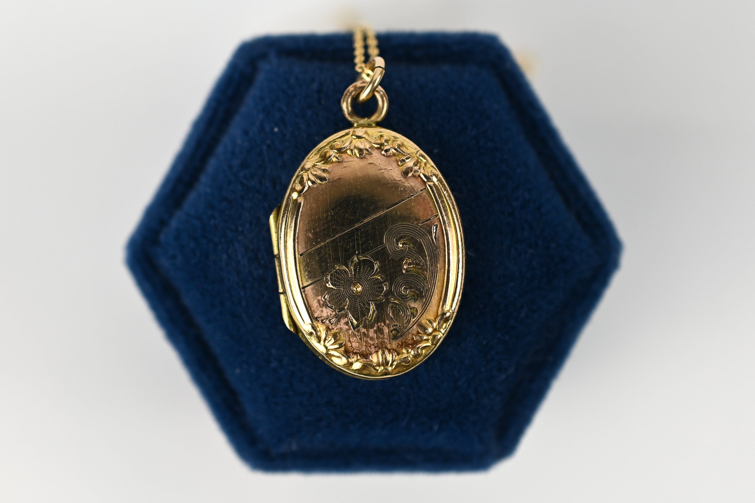 Vintage Oval Floral Locket
