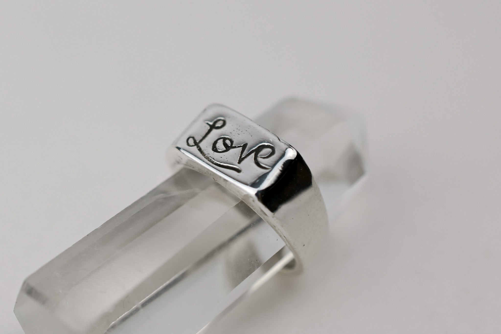 Love - Silver Cast Signet Ring | FLUX and STONE JEWELRY